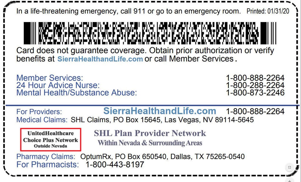 Choice Plus Network - Doctor or Provider - Member - Sierra Health and Life